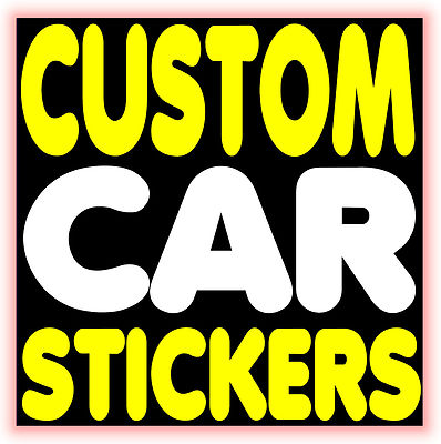 PERSONALISED CUSTOM CAR STICKERS Vinyl Graphics Decals Car Bumper ...