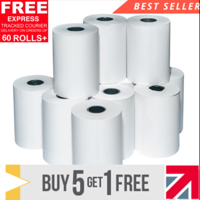 20 Rolls Thermal Paper Credit Card Machine Till Rolls 57x40mm Worldpay ...