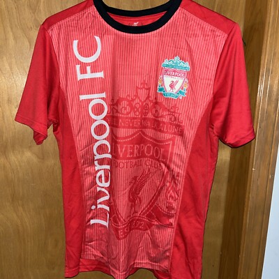 Liverpool FC Men's Official LFC Big Logo Spellout Jersey Shirt Red Size ...