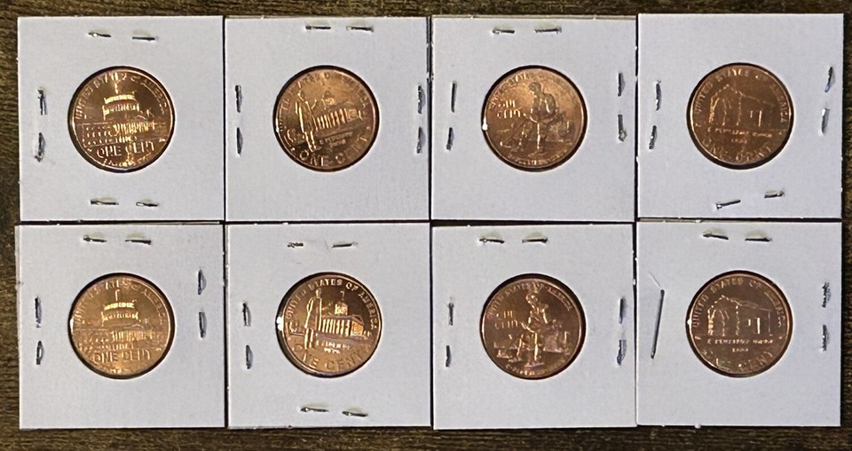 Complete Set Lincoln Bicentennial 2009 Cent Pennies from Mint Rolls P ...