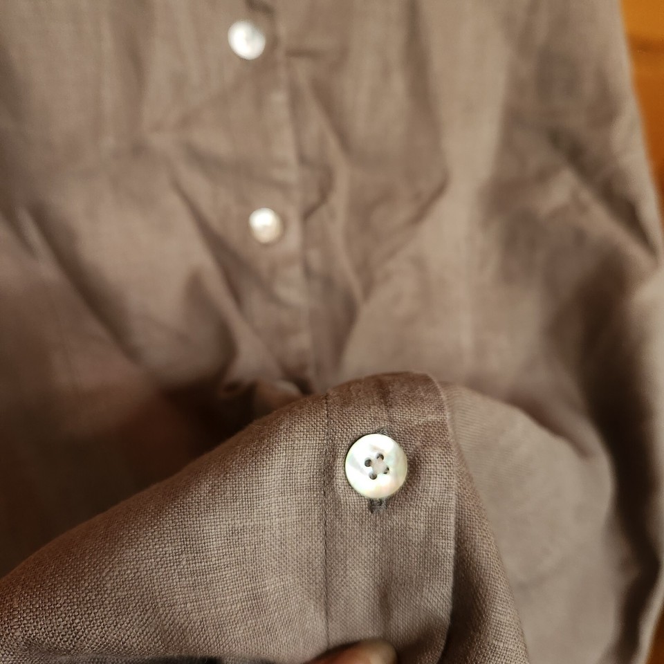 Bill Blass Jeans Vintage 100% Linen Sleeveless Button Down Top Blouse ...