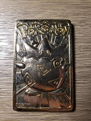 1999 Vintage Pokemon TOGEPI 23k Gold Plated Card Pokeball Nintendo Toy ...