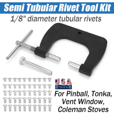 CNC Semi Tubular Rivet Tool Kit For Pinball, Tonka, Vent Window ...