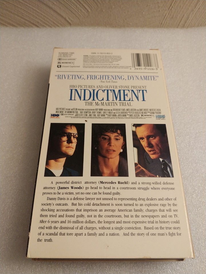 Indictment: The McMartin Trial (VHS, 1995) - JAMES WOODS. B1 26359122637 | eBay