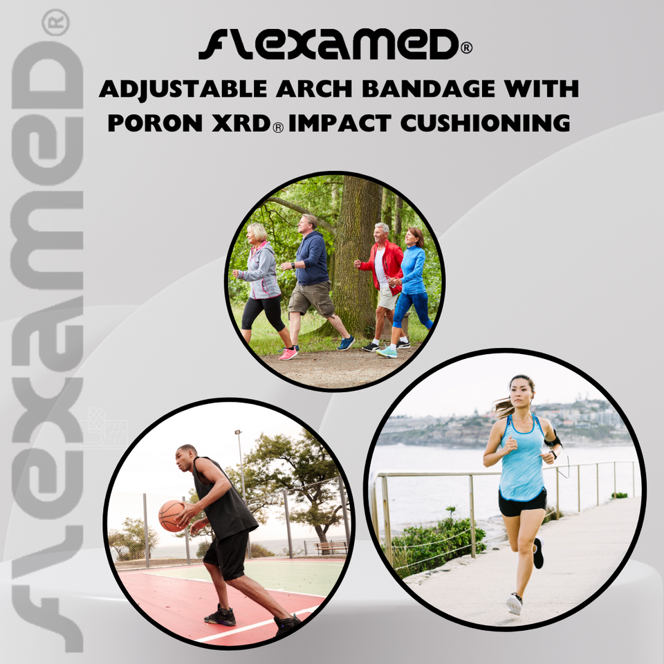 FlexaMed Adjustable Arch Bandages with PORON Cushion (Pair) | eBay