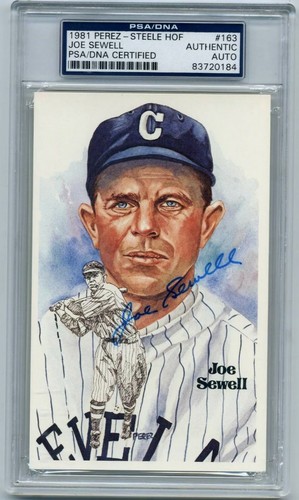 JOE SEWELL AUTOGRAPH PEREZ STEELE POST CARD PSA/DNA Authentic Auto HOF ...