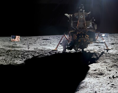 VIEW OF APOLLO 11 LUNAR MODULE AT TRANQUILITY BASE - 8.5x11 NASA PHOTO ...