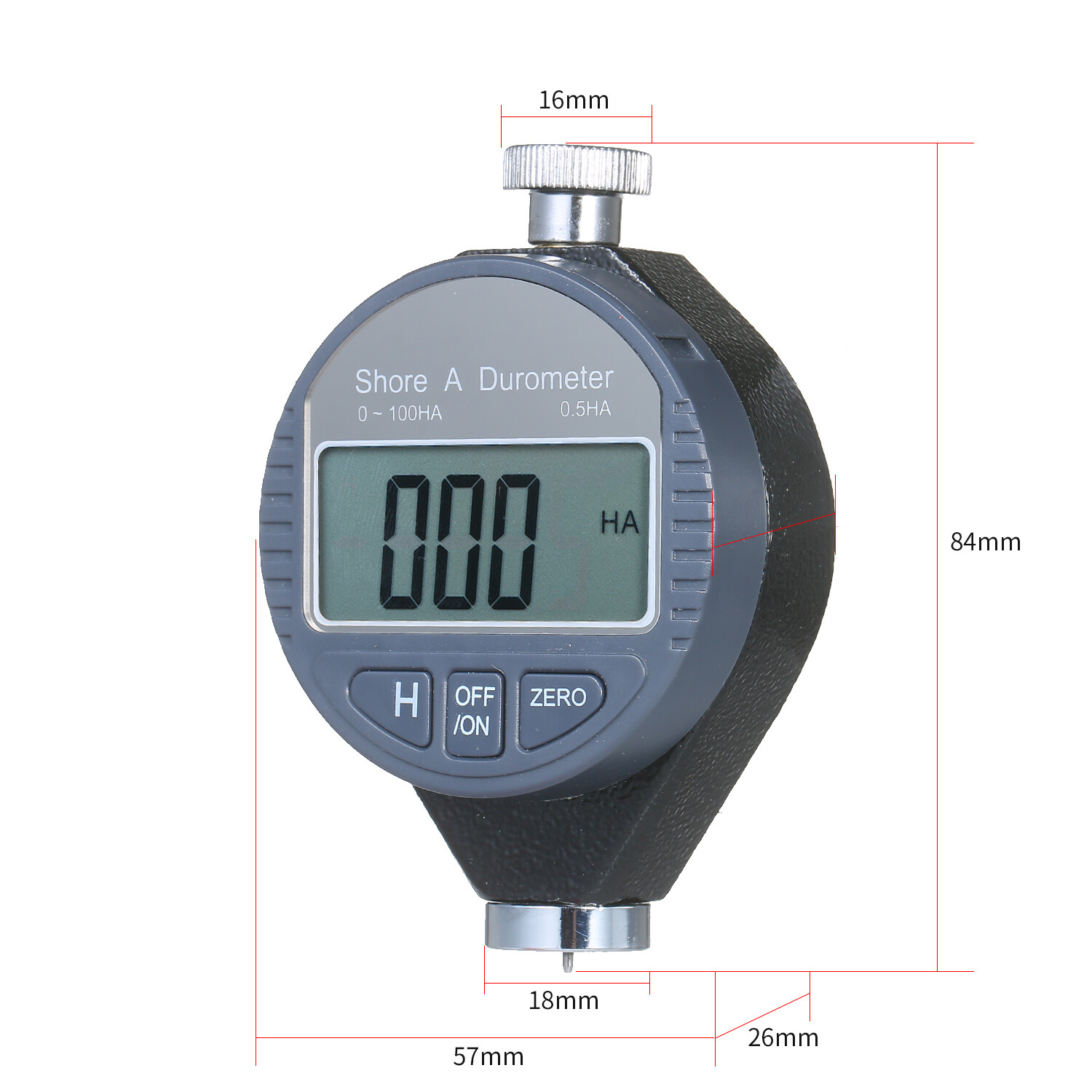 Portable 0-100HA Shore A Hardness Tester Meter Digital Durometer Scale ...
