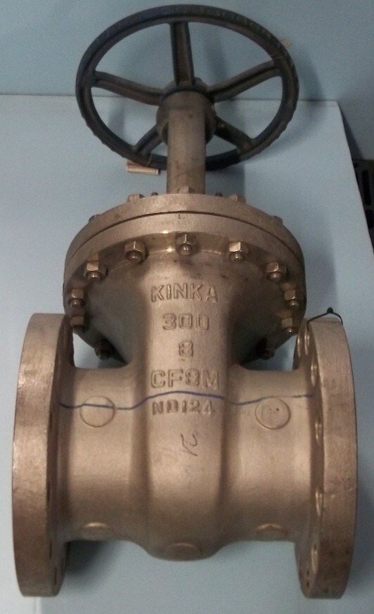 KINKA 8” 300 FLANGED RAISED FACE CF8M GATE VALVE CF8M ND124 S/O:31410 S ...