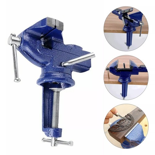 MINI VICE 80MM WITH TABLE CLAMP 360° SWIVEL BENCH VICE SMALL. | eBay UK
