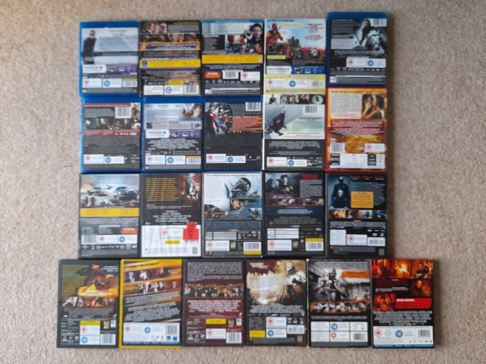 Action Thriller Superhero Sci-Fi Blu-ray DVD Job Lot Bundle Marvel DC ...