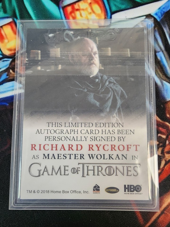 2019 Game of Thrones Inflexions Richard Rycroft as Maester Wolkan Auto ...