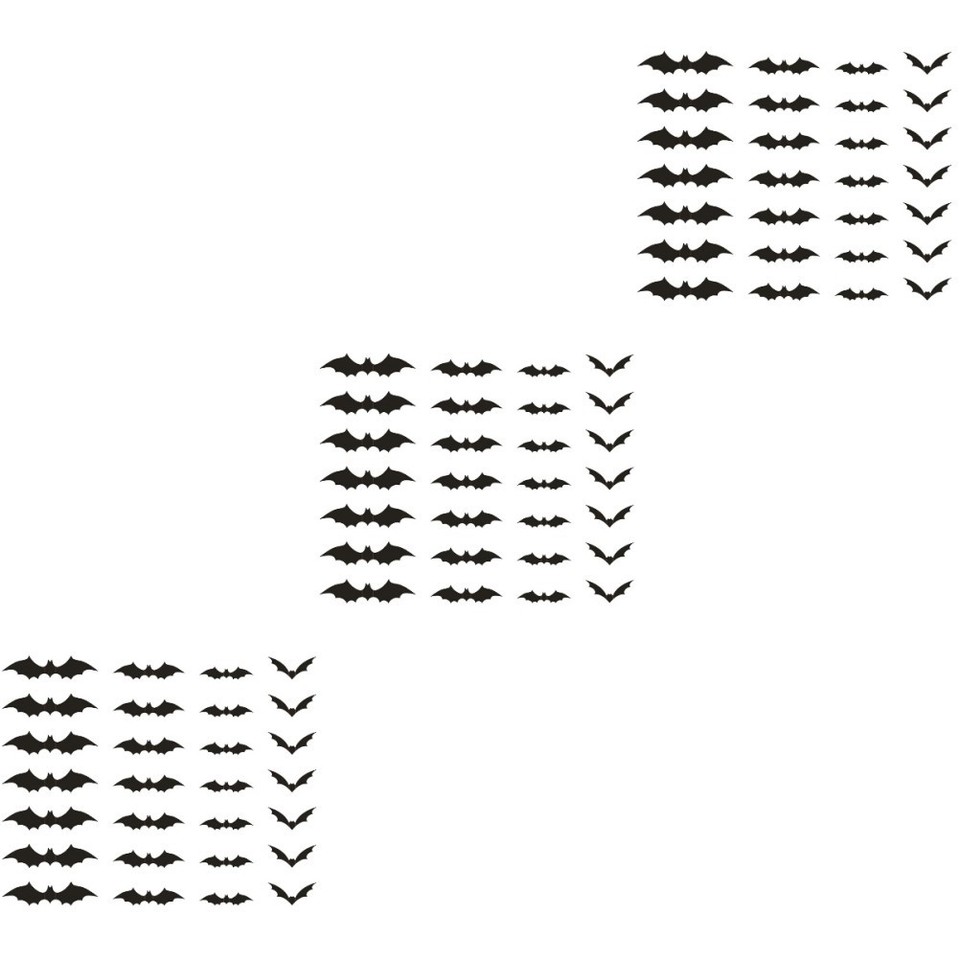 48 Pcs 3D Bat Home Decor Party Adesivi Per Finestre Di Halloween ...