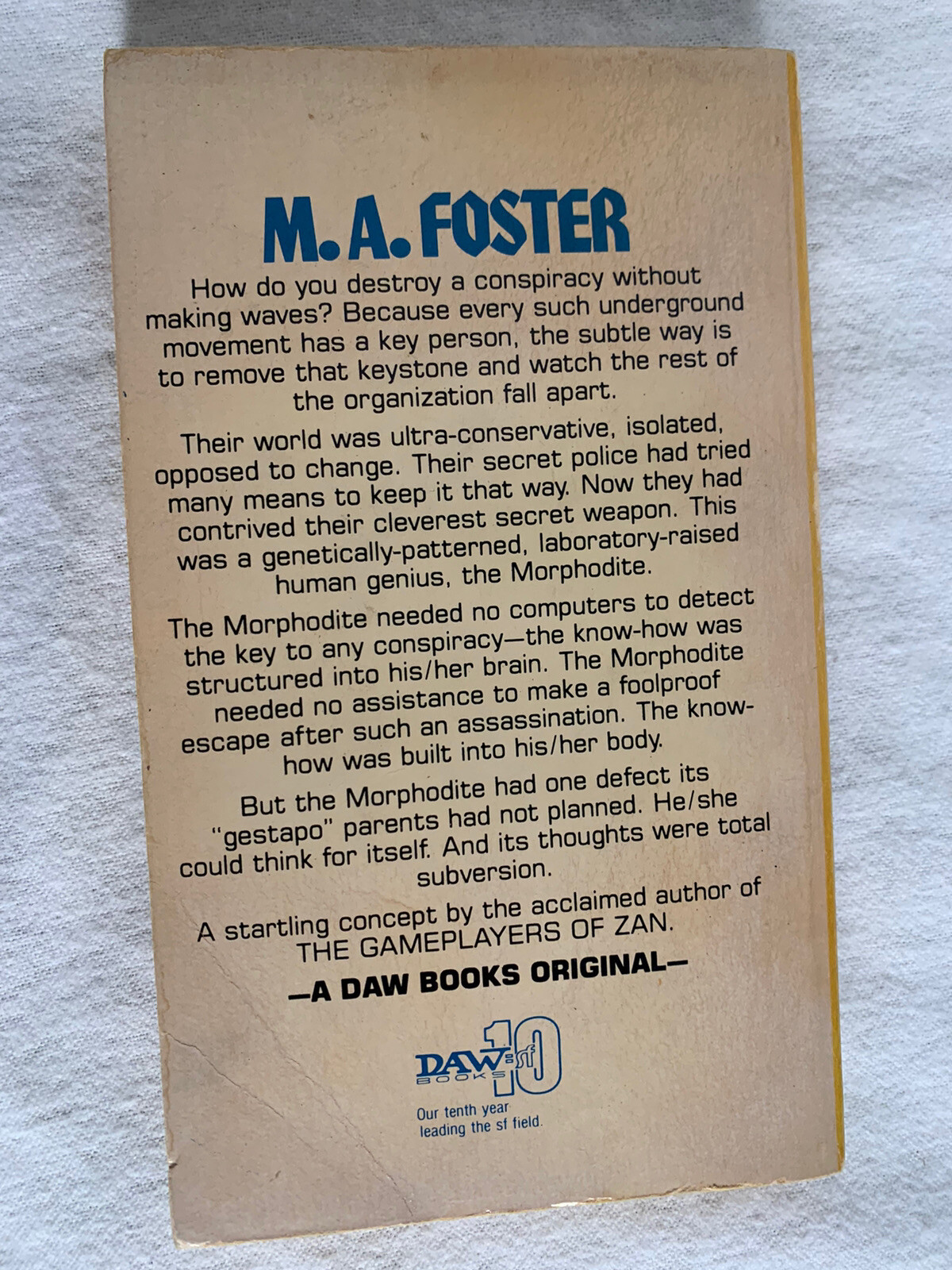 The Morphodite by MA Foster / Vintage Paperback 1981 First 1st Print ...