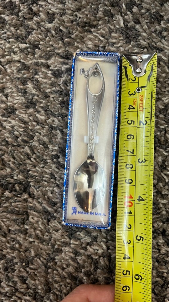 Vintage Walt Disney World Mickey Mouse Floating Charm Souvenir Spoon W ...