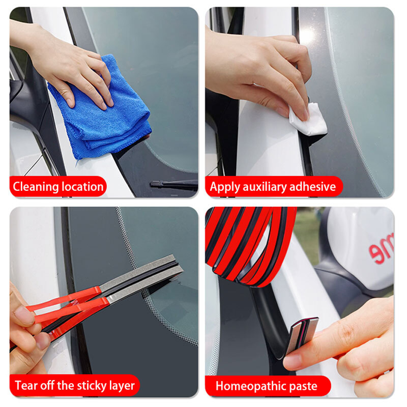 Windshield Rubber Seal Trim Weather Stripping Car Front Rear Window ...