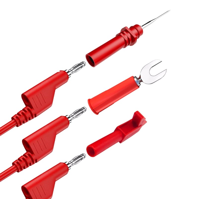 Multimeter Test Leads Double-ended Stackable 4mm Banana Plug Test Leads ...