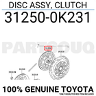312500K231 Genuine Toyota DISC ASSY, CLUTCH 31250-0K231 | eBay