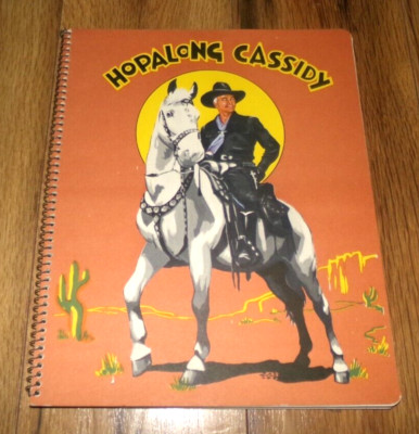 Vintage 1950s Hopalong Cassidy Hoppy Spiral Paper Notebook School ...