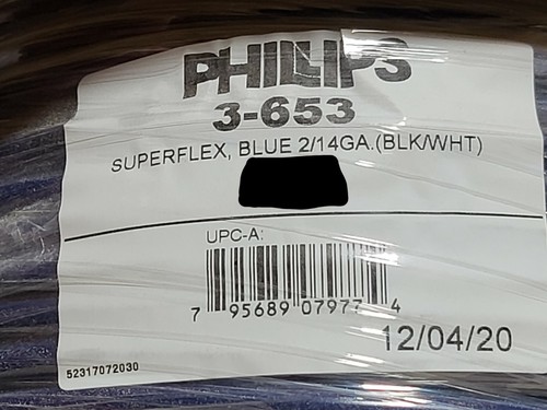 Phillips Industries 14/2C Arctic Superflex Trailer Cable SAE J1128 Blue ...