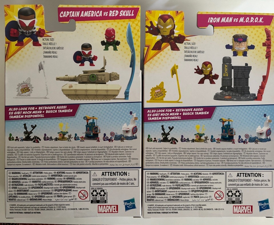 Marvel Comics Stunt Squad Captain America vs Red Skull & Iron Man x ...