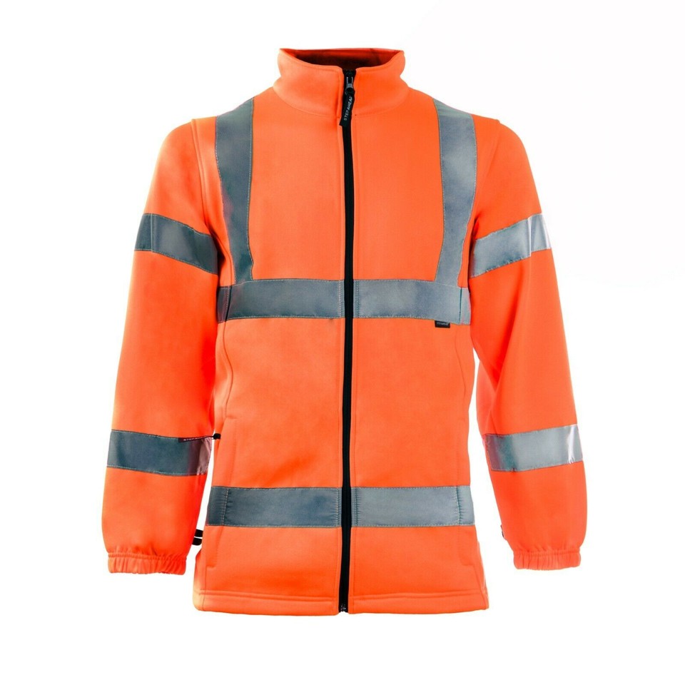 Hi Vis Full Zip POLAR Fleece Visibility Jacket High Viz Work-Wear | eBay UK