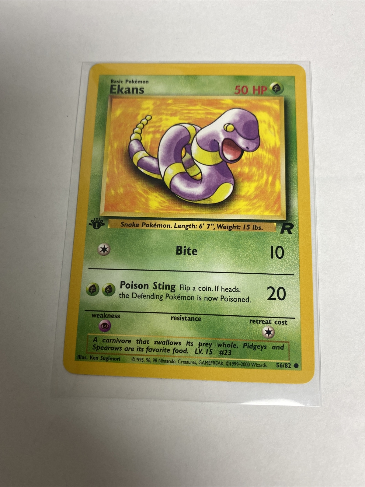 NEAR MINT Ekans Team Rocket Set ---1st Edition--- Pokemon Card 56/82 | eBay