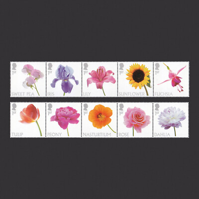 2023 Flowers Mint Stamp Set - First Set to Feature King Charles III ...