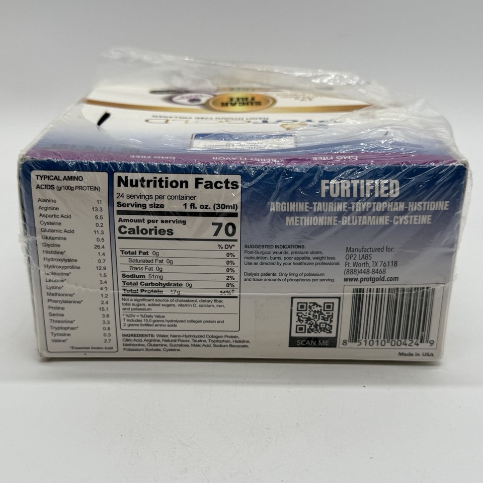 ProT GOLD Berry Sugar Free Liquid Protein Shot - 22 1oz Packets Anti ...