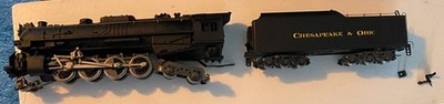 Rivarossi HO-Scale 2-8-4 Berkshire Locomotive w/ C&O Tender Refurbished ...