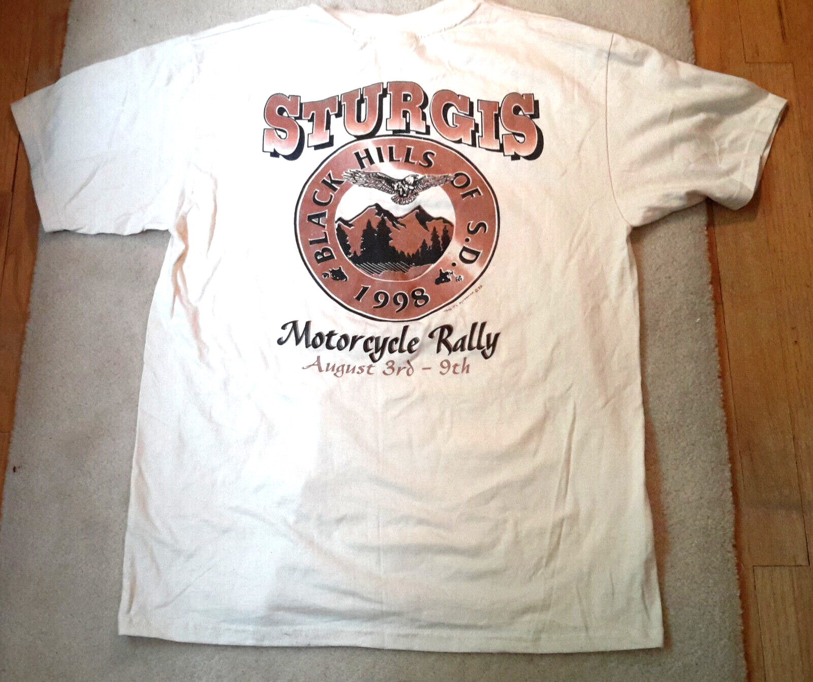 Sturgis Motorcycle Rally Shirt 1998 Large Black Hills… - Gem