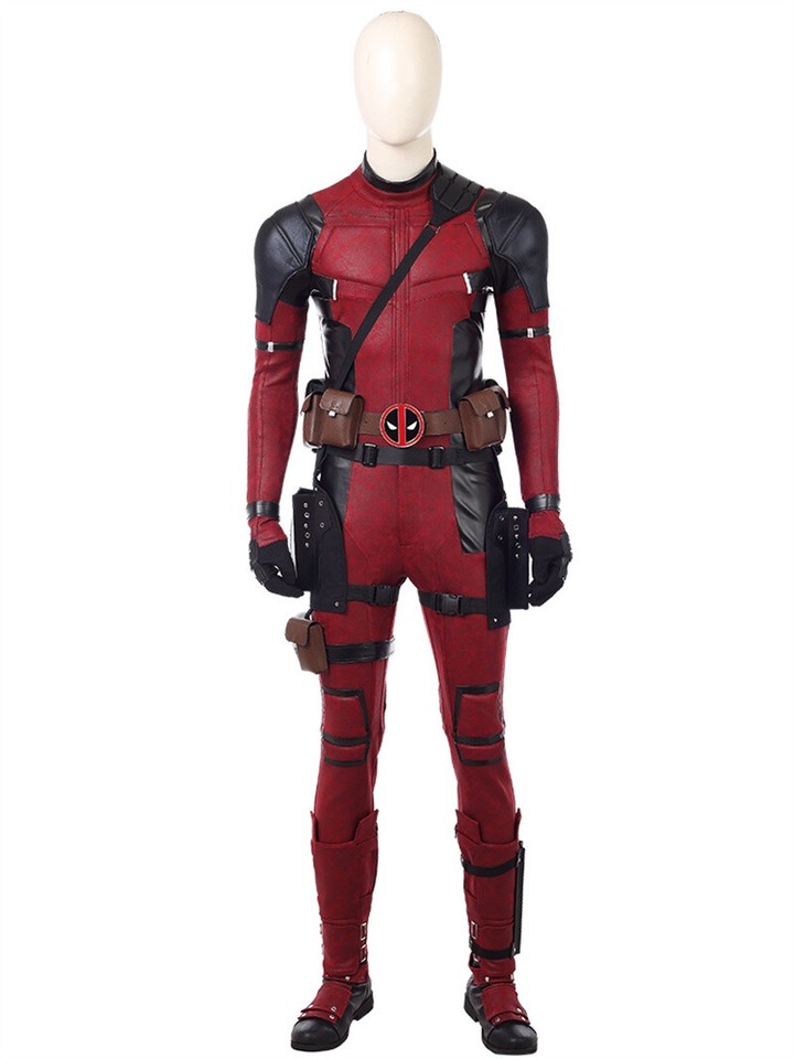 Deadpool Cosplay Costume Jumpsuit With Boots Accessories Set Custom ...