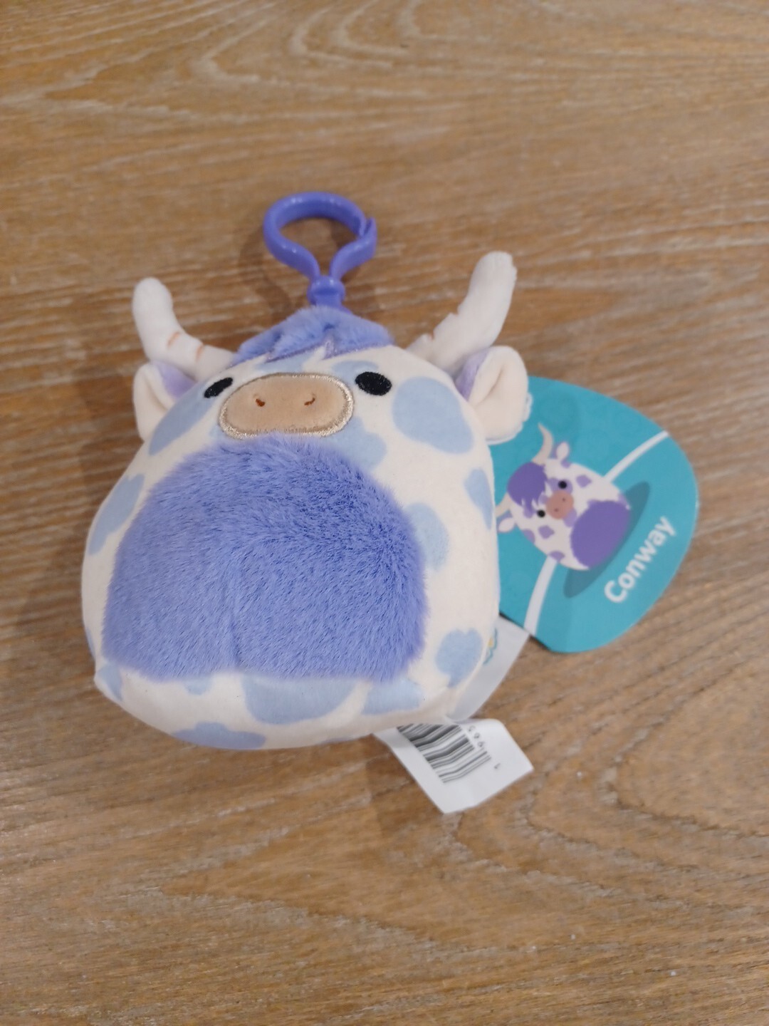 Conway The Cow Squishmallow Plush Backpack Clip On 3.5" | eBay