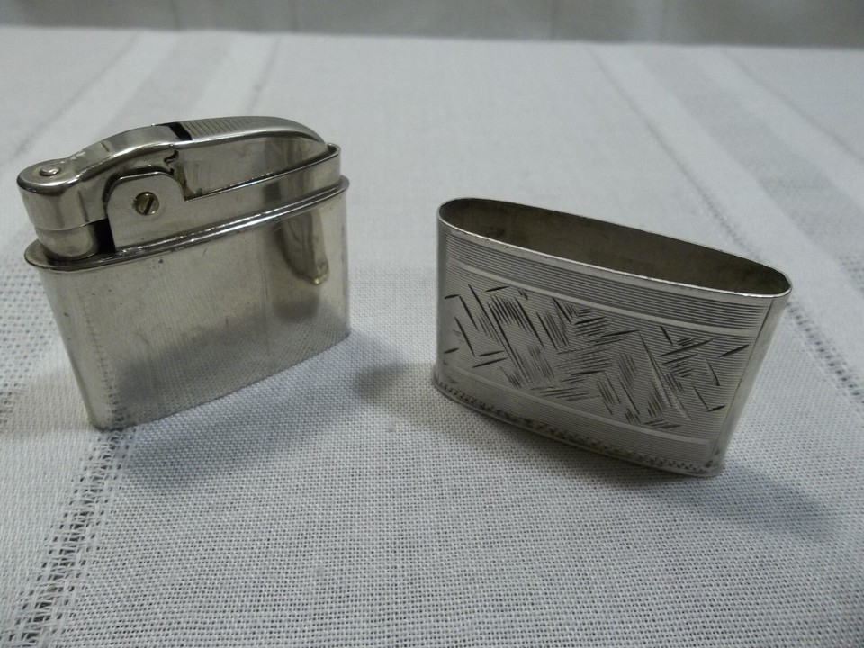Antique 900 Silver Etched Cigarette Lighter~Made in Czech Republic ...
