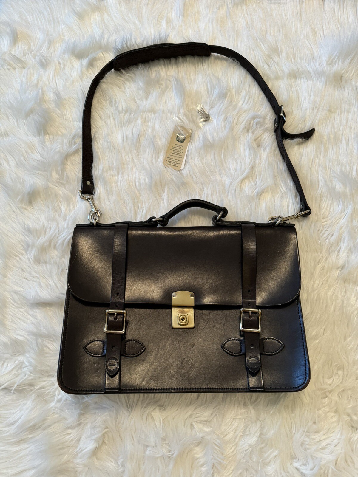 Filson Leather Field Satchel Briefcase Bag Bridle Bro… - Gem