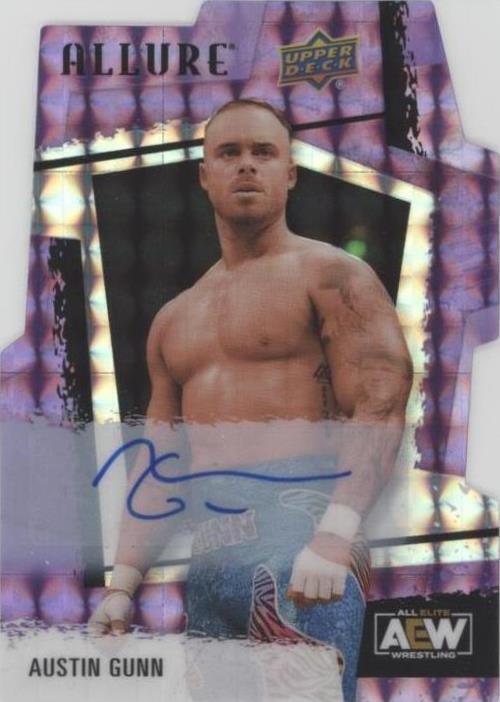 2022 Upper Deck Allure AEW - Austin Gunn #57 Purple Diamond Autographs ...