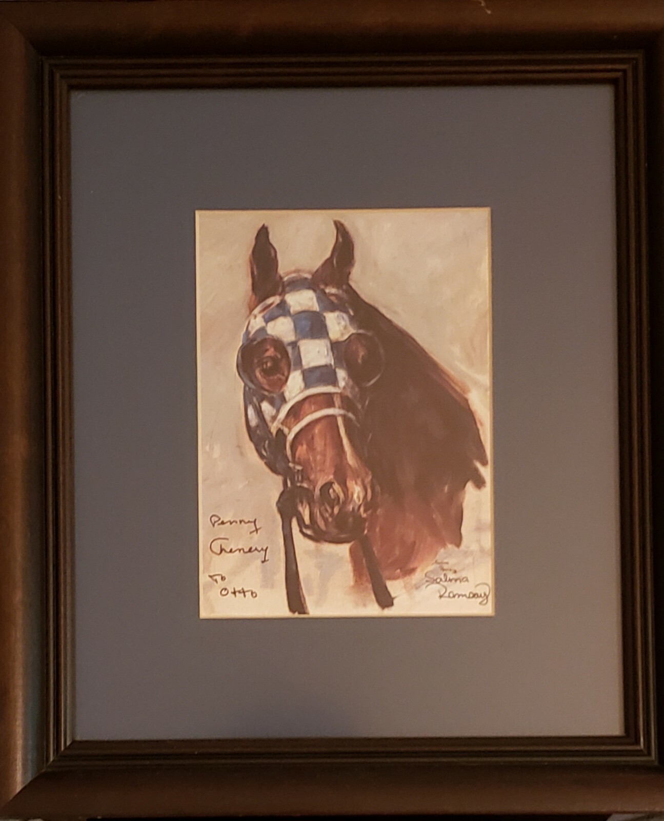 Secretariat Portrait by Salina Ramsay and autographed by Penny Chenery ...