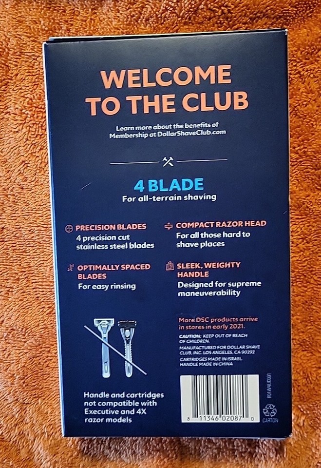 DSC Dollar Shave Club 4-Blade/1 Razor Mens All-Terrain Bundle Brand New ...