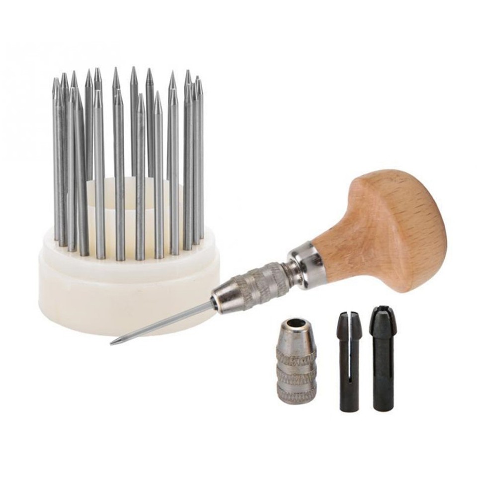 1-23mm Bead Grain Tools Set Graver Beader with Graver Wood Handle ...