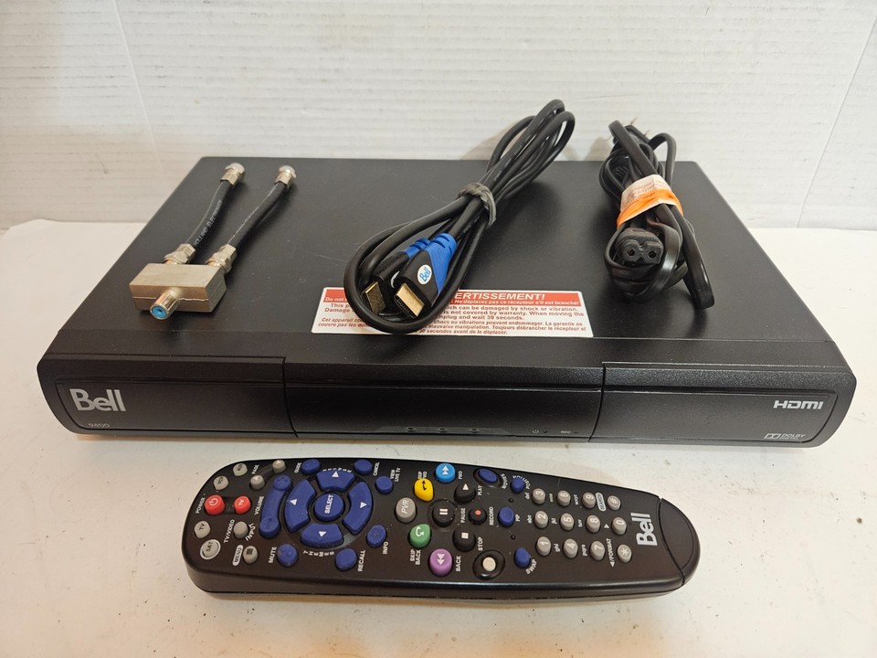 Bell 9400 HD Satellite PVR Receiver – Dual Tuner – 1TB – HDMI – Remote ...
