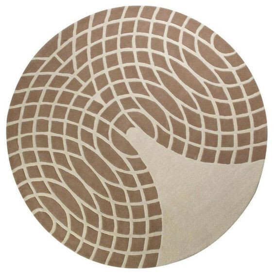 DANISH MODERN VERNER PANTON DESIGN HANDTUFTED WOOL "GRANDE" 4' ROUND ...