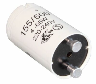 1X GE/TUNGSRAM Fluorescent Starter 4-65W 155/500 Universal (FSU) 220 ...