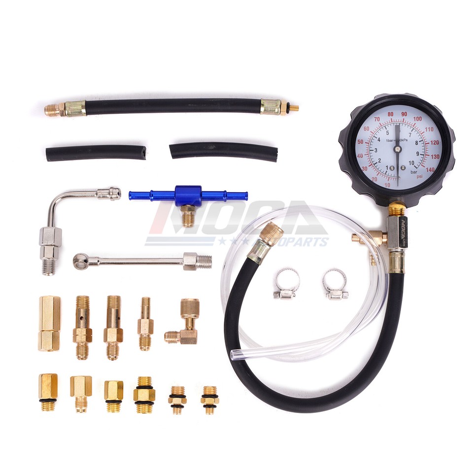 Fuel Injection Pressure Kit Fuel Pressure Gasoline Gauge Gas 0-140PS 13 ...