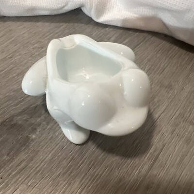 Gorgeous MCM Vintage Milk Glass Frog Ashtray Or Pipe Holder | eBay