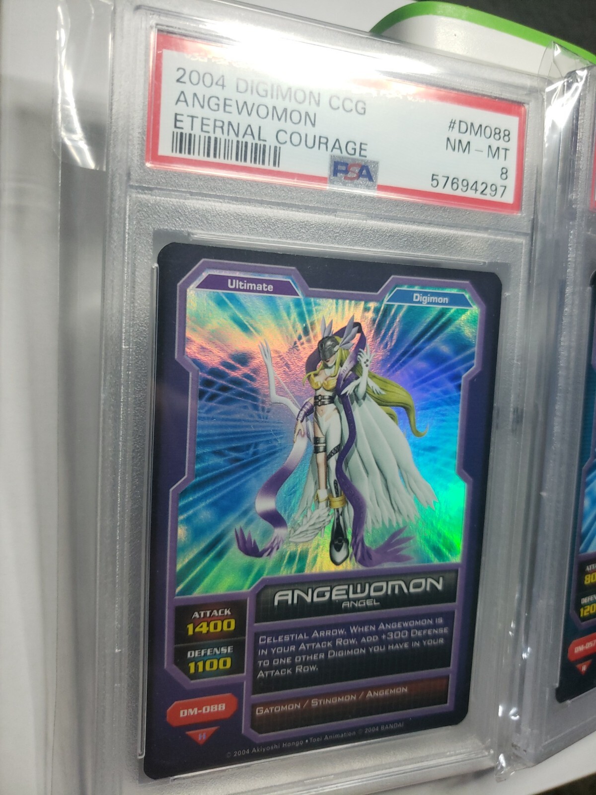 DIGIMON 2004 SET PERFECT FOR COLLECTION ANGEWOMON HOLO/ANGEMON PSA 8 ...