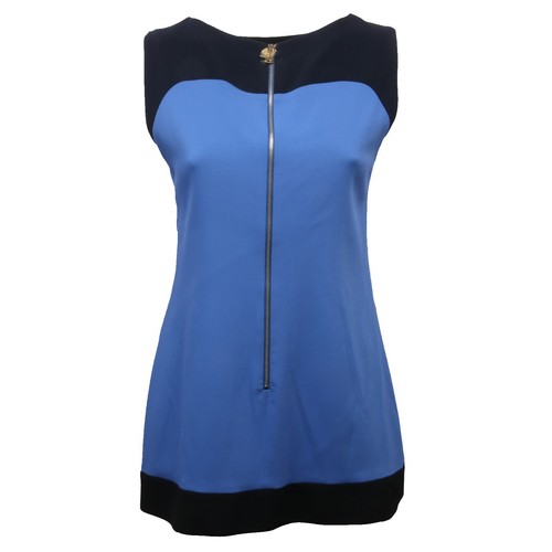 C8514 maglia donna FAY top smanicato blu/nero t-shirt sleeveless woman ...