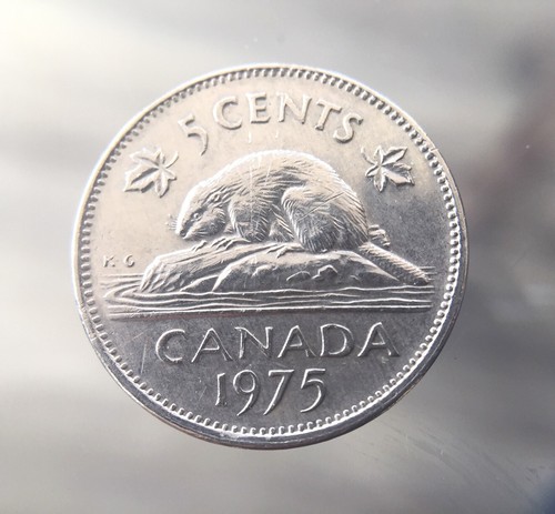 1975, Canada, 5 Cent Coin, Queen Elizabeth II, Iconic Beaver,**FREE ...