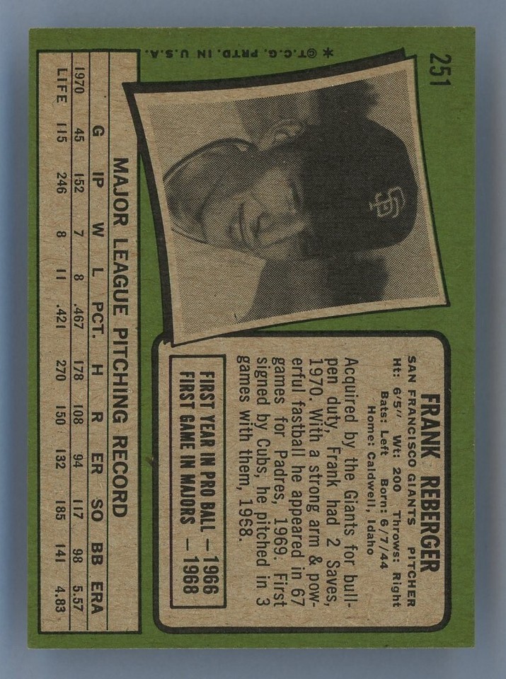 1971 Topps #97 Floyd Wicker NEAR MINT+ **BB-2598** | eBay