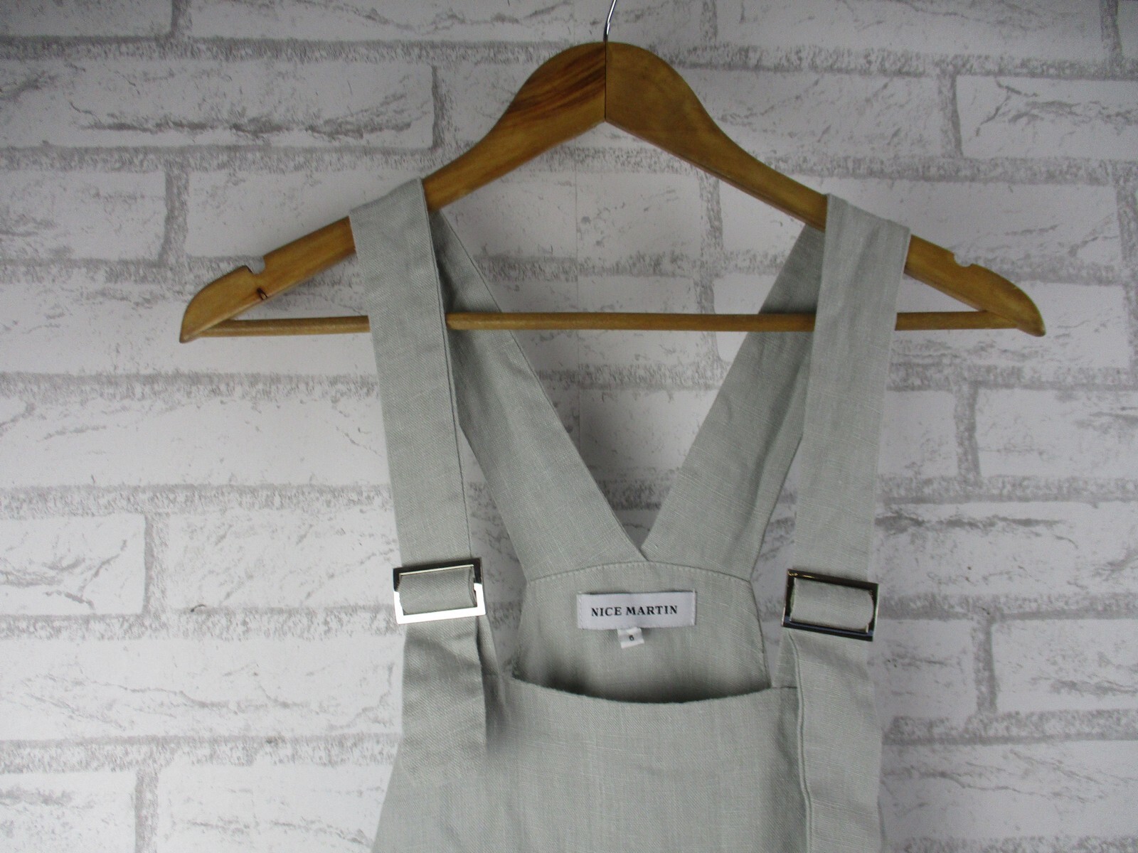 Nice Martin womens overalls jumpsuit playsuit grey 6 linen pockets | eBay