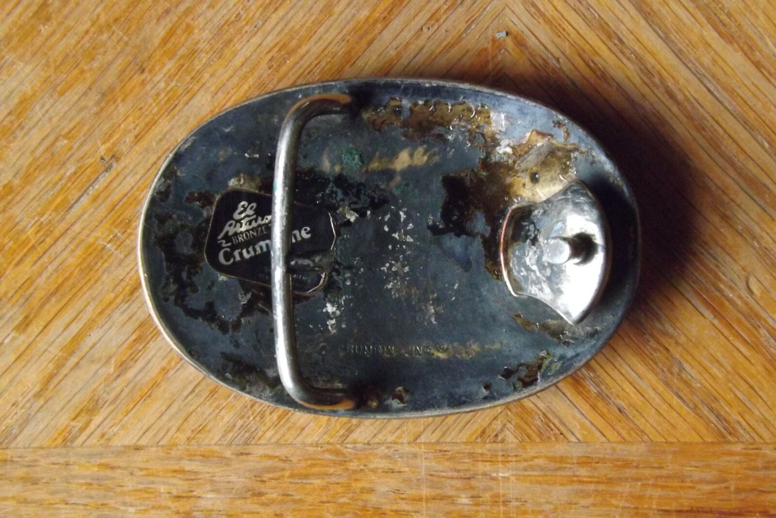 CRUMRINE EL ARTURO BRONZE Flowers Heart Belt Buckle -… - Gem